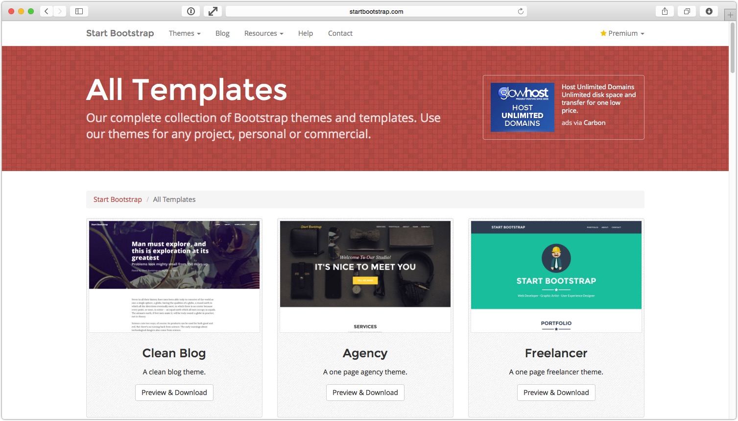 All Free Bootstrap Themes Templates Start Bootstrap mwender